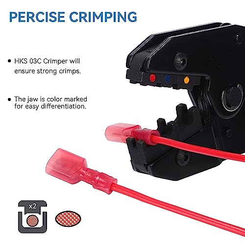 Snapklik.com : 150PCS Nylon Male Spade Quick Disconnect Connector - Red ...