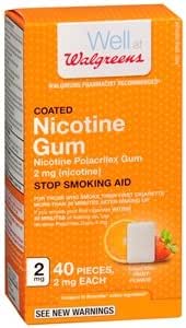 Amazon.com: Walgreens Nicotine Replacement Gum 2Mg, Fruit, 40 ea ...