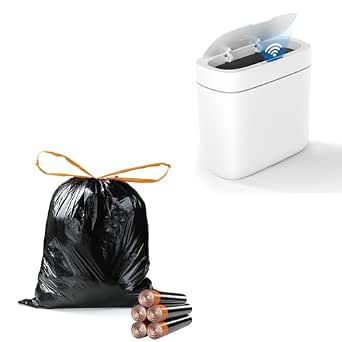 Amazon.com: 3.5 Gallon Touchless Garbage Can and 75 Counts Trash bag ...