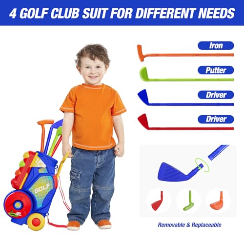 Snapklik.com : HYES Toddler Golf Set, Upgraded Kids Golf Clubs
