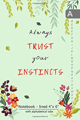 Notebook with Alphabetical Tabs 4x6: Small Lined-Journal Organizer with ...