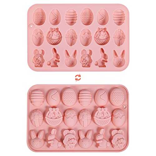 Easter Molds Silicone for Chocolate Candy, Easter Bunny Chocolate Molds ...