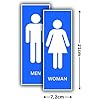 4x Adesivi WC Pittogramma WOMAN & MAN DONNA & UOMO 21x7,2cm per Uso ...