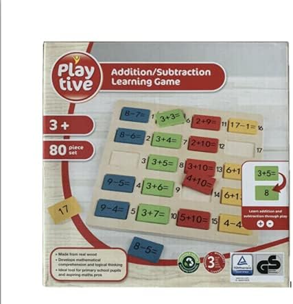 Playtive Addition /Subtraction Learning Game 80 Pieces Learning Maths ...
