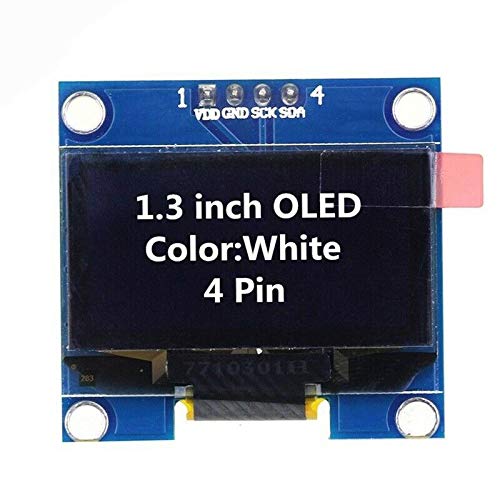 PRAV® 1X(1.3 inch SSD1106 I2C 128X64 OLED Display Module Board for Arduino White F3V4) : Amazon ...