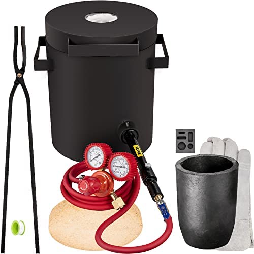 VEVOR Propane Melting Furnace, 2462°F, 10 KG Metal Foundry Furnace Kit ...