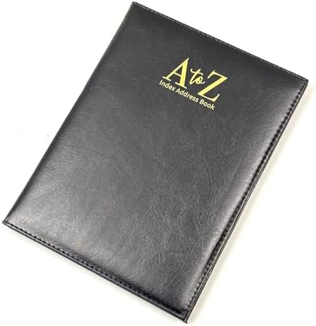 Large Index Address Book Leather Look Cover Executive Padded Notebook A ...