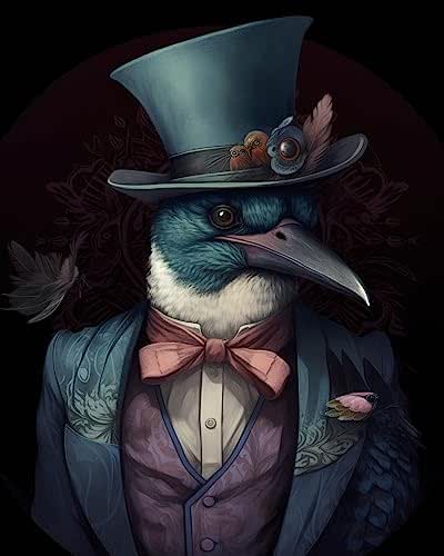 Amazon.com: Victorian Crow, Art Print, Wall Hanging, Animal Poster ...