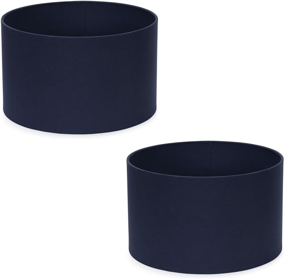 MiniSun | Large Modern Navy Blue Velvet Drum Light Shade | Lamp Shades ...