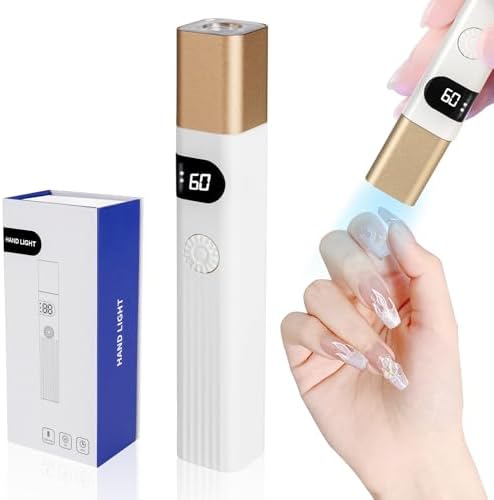 Amazon.com: GAOY Cordless Nail Lamp with Stand, Mini Handheld UV Light with LCD Display for Gel ...