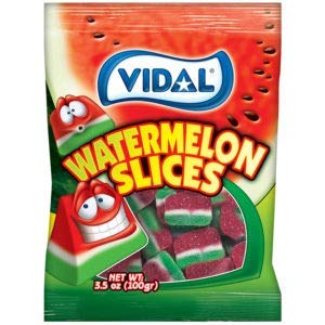 Vidal Watermelon Slices | Premium Gummy candies | Watermelon flavoured ...
