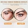 Amazon.com: Retro metal compact travel mirror 1x/2x magnification ...