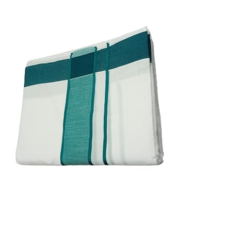 Cotton Colors Men's Traditional Pure Cotton Bleached White Dhoti Border ...