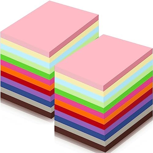 Amazon.com : Teling 600 Sheet Cardstock Paper Bulk 250gsm Colored Card ...