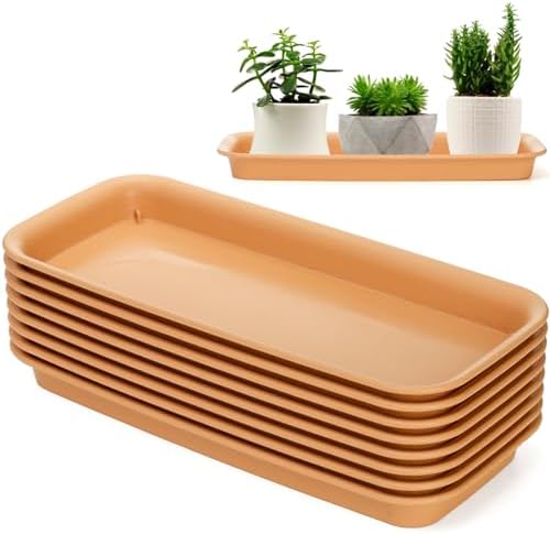 Amazon.com: 8 Pack Plastic Plant Drip Trays for Planters, Pots ...