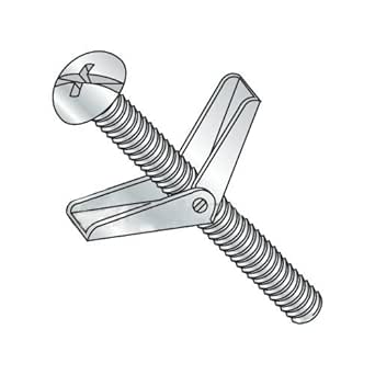 5/16-18 x 4" Toggle Bolts with Wing Nut, Round Head, Slotted - Zinc ...