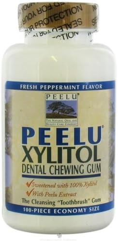Amazon.com : Peelu Xylitol Dental Gum, Peppermint 100 Pc : Chewing Gum ...