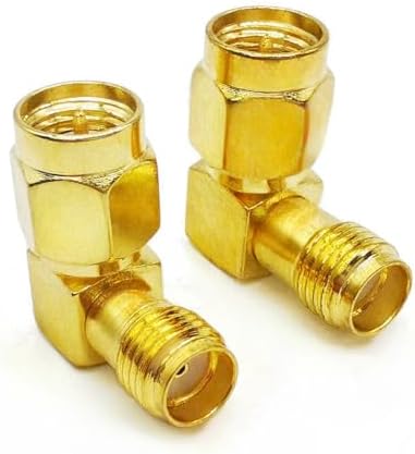 Amazon.com: 2PCS 90 Degree SMA Coax Connector, Right Angle SMA Male to Female Low Loss Elbow ...
