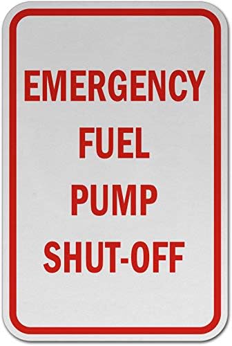 Amazon.com: Emergency Fuel Pump Shut-Off Sign Property/Security ...
