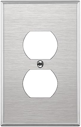 LIDER Duplex Receptacle Metal Wall Plate, Impact and Corrosion ...