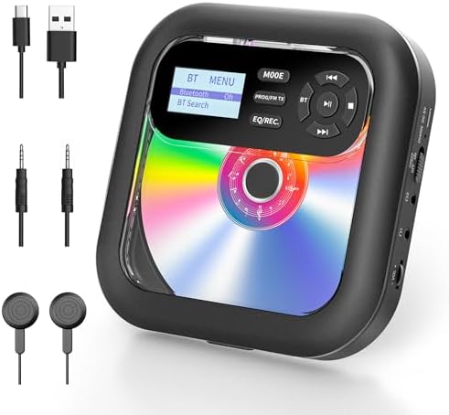 ARAFUNA Portable CD player, Bluetooth CD Players with speakers ...
