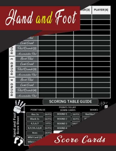 『Hand and Foot Score Cards: Hand And Foot Score Keeper | Hand and Foot ...