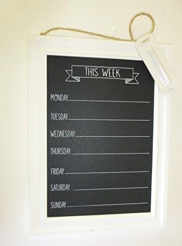 HANGING WEEKLY PLANNER CHALKBOARD PLAQUE BLACKBOARD MEMO MONDAY ...