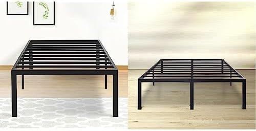Amazon.com: Olee Sleep 18 Inch Tall Heavy Duty Steel Slat Anti-Slip ...