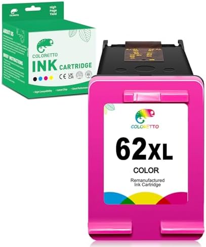 Amazon.com: COLORETTO 62 XL (1 Color) Remanufactured Printer Ink ...