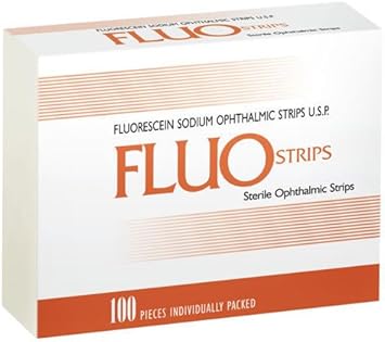100 PCS Fluorescein Ophthalmic Strips, Flou Bio Glo Fluorets Opticians ...