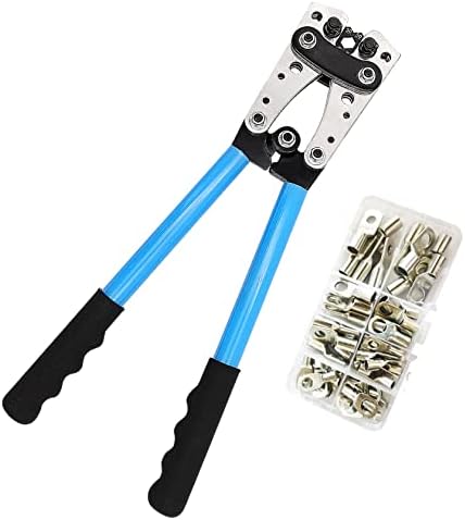 Wire Crimper Terminal Crimping Tool Kits with 60Pcs Copper Ring ...