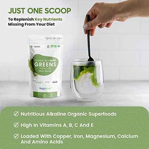 Organic Super Greens Powder – Blend of 9 Natural Greens and Superfood ...