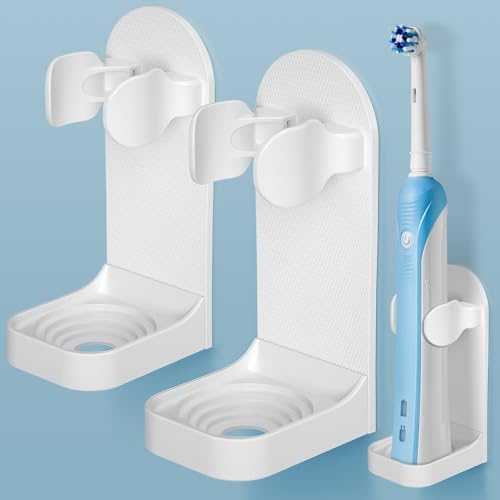 2 Pcs Electric Toothbrush Holders, Wall Mounted 304 Stainless Steel ...