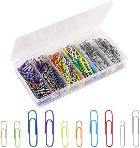 Paper Clips Assorted Sizes,450PCS Medium and Large PaperClips for ...