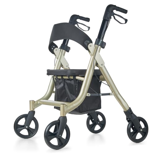 SUKONG Rollator Walker for Seniors, Folding Bariatric Walker with 8 ...