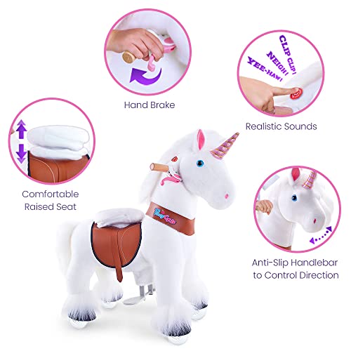 Snapklik.com : Pony Cycle White Unicorn Ride On Toy: 2 Sizes: Worlds ...
