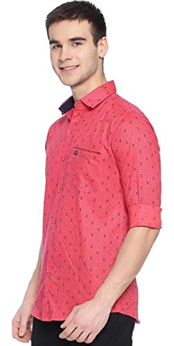 Buy Men Printed Crimson Red Shirt (X-Small) at Amazon.in