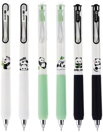 Amazon.com: MOZXIRZ 6 Pcs Gel Pens Cute Retractable Pens Cartoon Panda ...