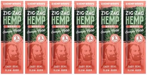 Amazon.com: ZIG-ZAG Hemp Wraps 6-Pack - Georgia Fields (2 Wraps Per ...