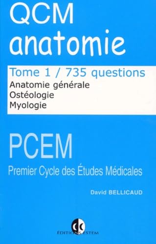 QCM anatomie.: Tome 1, Anatomie générale, ostéologie, myologie, 735 questions | Amazon.com.br
