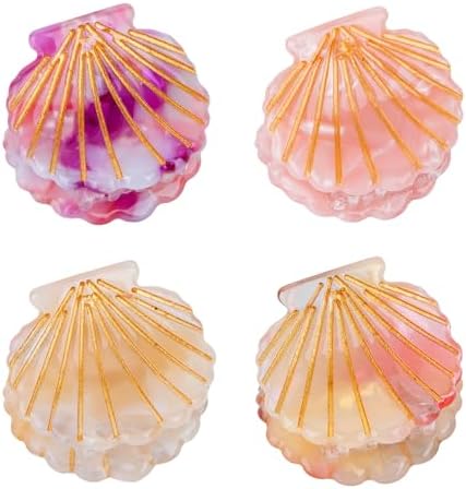 Amazon.com : YARIEW Seashell Hair Accessories - Mini Claw Clips ...