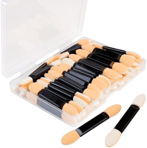 Amazon.com: 50 Pcs Disposable Dual Sides Eye Shadow Sponge Applicators ...