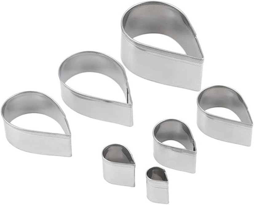 Amazon.com: 10 Pcs Rose Petal Water Drop Cookie Cutters Water Droplets ...