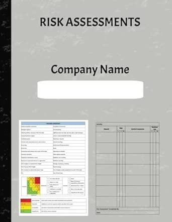 Risk Assessment Record Book: 72 page risk assessment logbook for ...