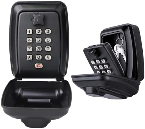 Key Safe Box, Outdoor Waterproof Wall Mounted Super Security Extra ...