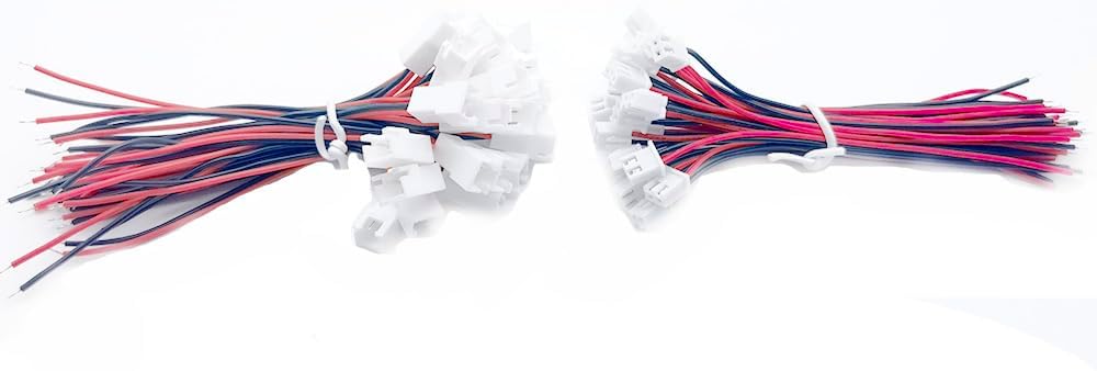 Amazon.com: 20 Pairs 20CM JST PH 2.0 2.0mm Pitch 2 Pin Male Female Cable Connector Micro Plug ...