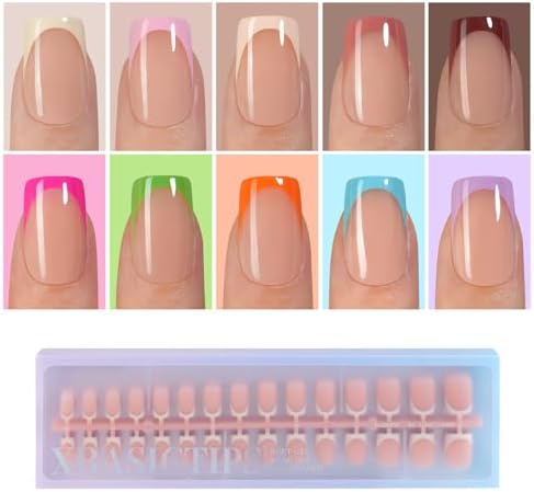 Amazon.com: Misssix XBASICTIPS French Tip Press On Nails, 300Pcs French ...