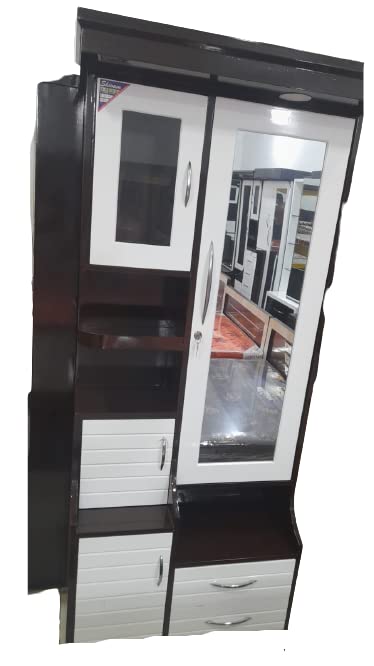 Wood Wardrobe with Mirror Almirah : Amazon.in: Home & Kitchen