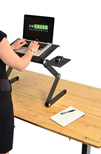 WorkEZ Cool Adjustable Laptop Cooling Stand & Lap Desk Tray for Bed ...