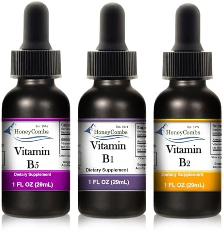 Amazon.com: HoneyCombs Vitamin B5 (Pantothenic Acid) Drops – Liquid Vitamin B5 Extract 1Fl Oz ...
